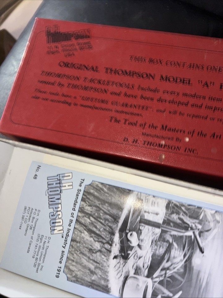 Vintage Thompson Model "A" Fly Tyer's Vise **Original Box ONLY! Nice ...