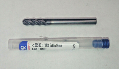 GARR 6mm SOLID CARBIDE End Mill Rougher Finisher Ball End AlTiN Coated ...