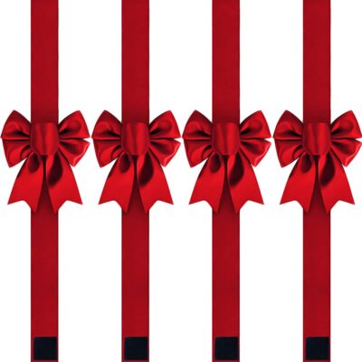 Christmas Cabinet Bows Festive Ribbons Large X-Mas Door Ribbon Party ...