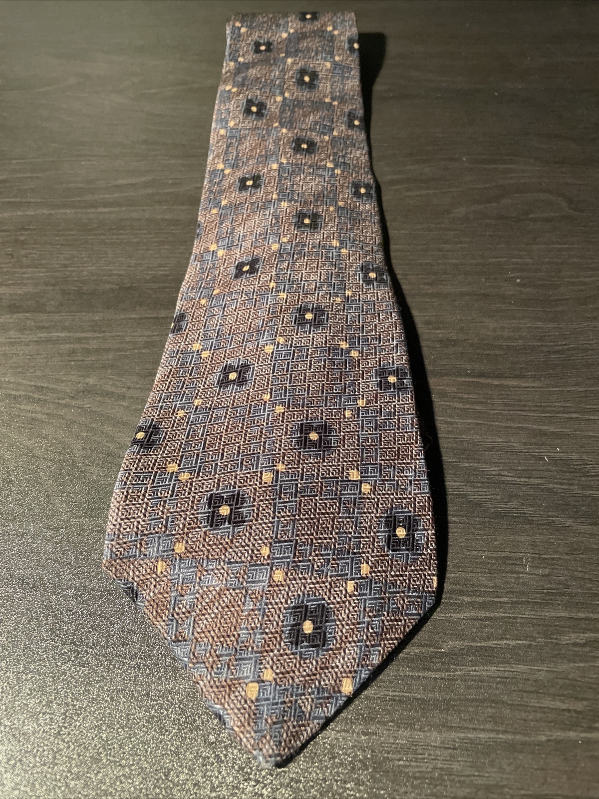 Countess Mara Vintage Gray Grey Silk Neck Tie - Gem