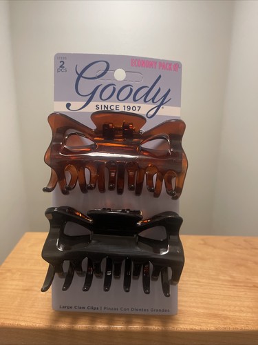 Goody Claw Hair Clips Large Black & Brown 2 pc and 6 pc Medium Combo ...