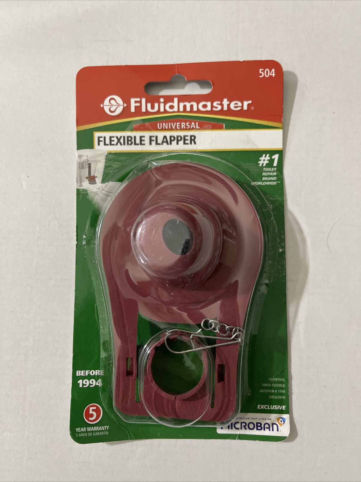 Fluidmaster 504 Universal Toilet flexible Flapper with chain and ...