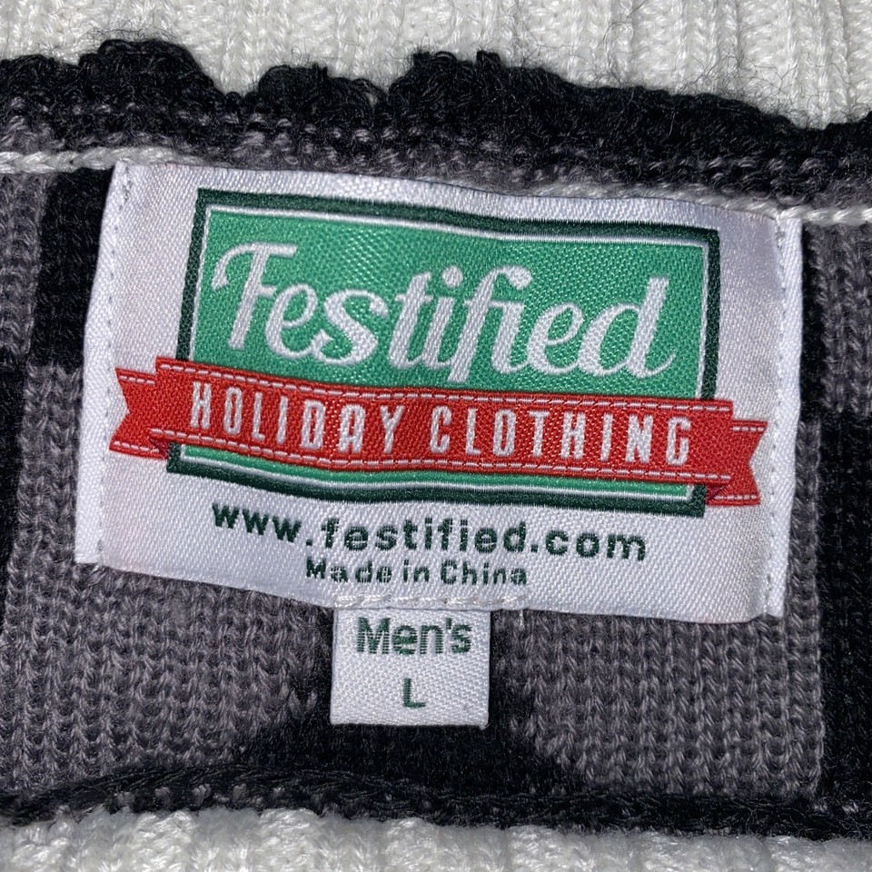 Ugly Christmas Sweater Festified Nutcracker Crack Deez Nuts Funny Men ...