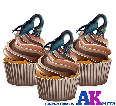 12 X Mythical Creature Loch Ness Monster EDIBLE WAFER CAKE TOPPERS ...