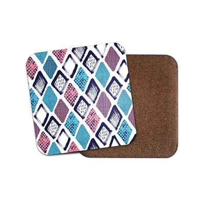 Awesome Rhombus Pattern Coaster - Drawings Diamonds Girls Doodles Gift ...