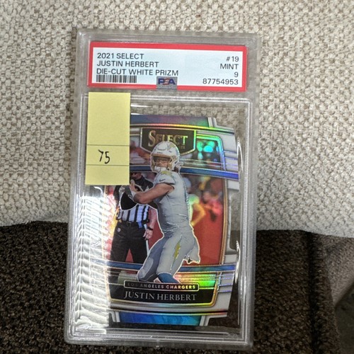 2021 Select Justin Herbert Silver Prizm white Die Cut #19 - Chargers | eBay
