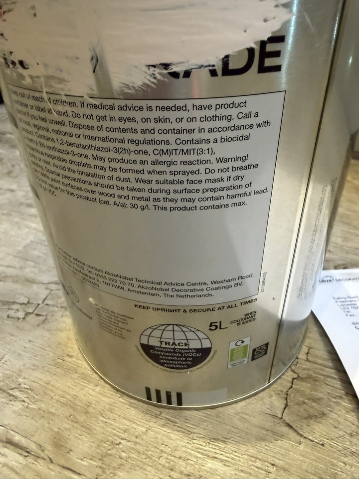 Dulux Trade Diamond Matt Pumice Grey Emulsion Paint - 5L. RRP £76 | eBay UK