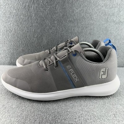 FootJoy Flex FJ Men's Spikeless Golf Shoes Sneakers Size 11 Gray White ...