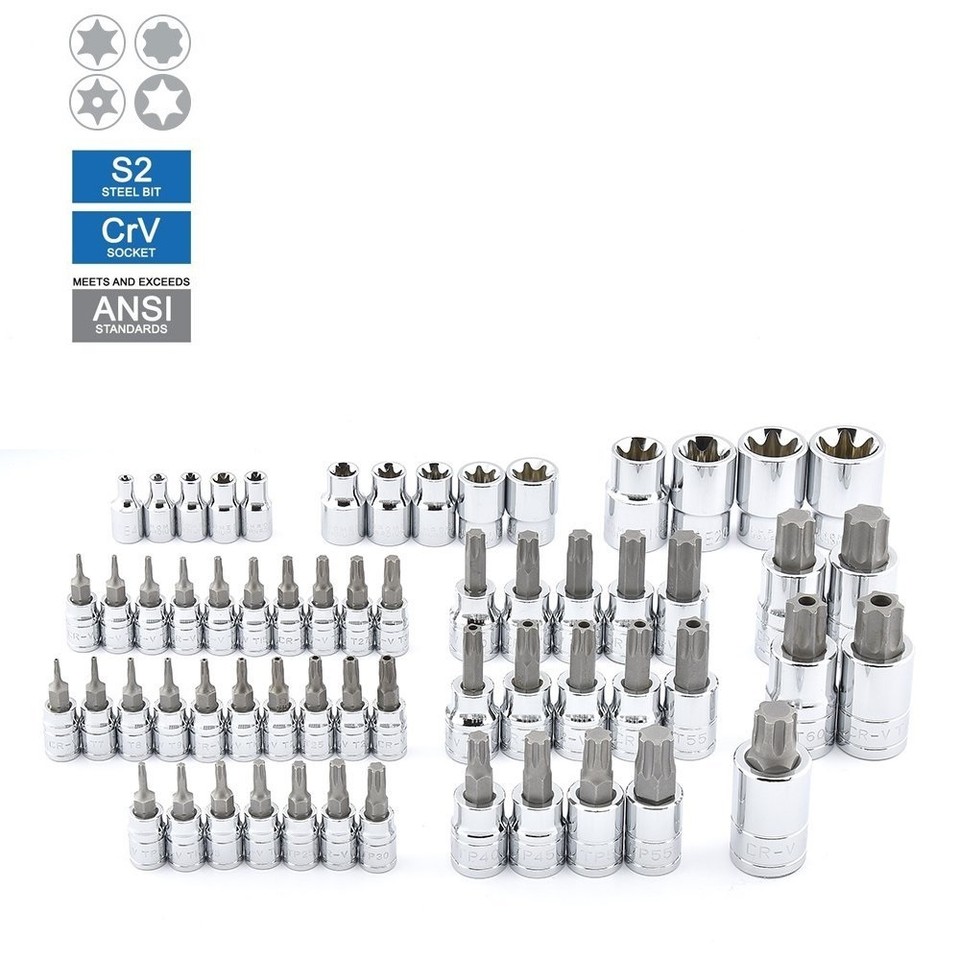 MASTER STAR TAMPERPROOF DRIVER BIT SOCKET DRIVE FEMALE E TORK TORX TOOL ...