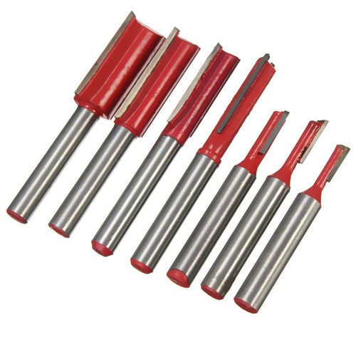 Router Cutter Bit 1/4" inch Shank Straight Metric Imperial Woodwork TCT ...