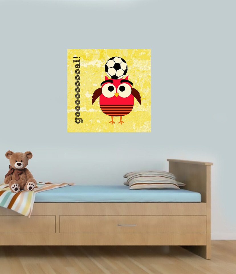 CANVAS Soccer Owl by Brandi Fitzgerald 24x24 Childrens Graphic Art | eBay
