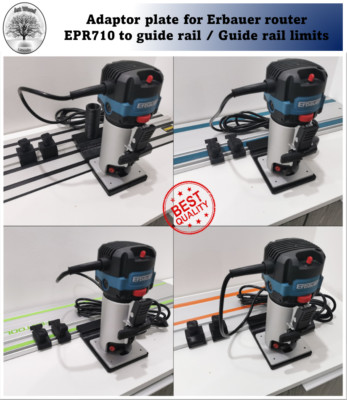 Adaptor Erbauer router EPR710 to guide rail track groove Made in UK ...