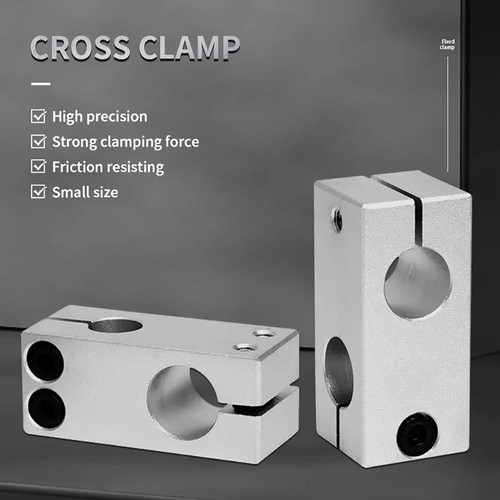 1Pcs Optical Axis Steel Pipe Fixing Bracket Fastening Cross Clip | eBay