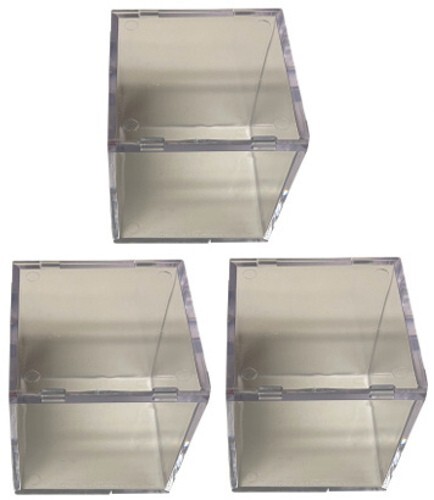 Baseball 1-Ball ACRYLIC Ball Qube Display Case Holder/Cube- 3 Pack ...