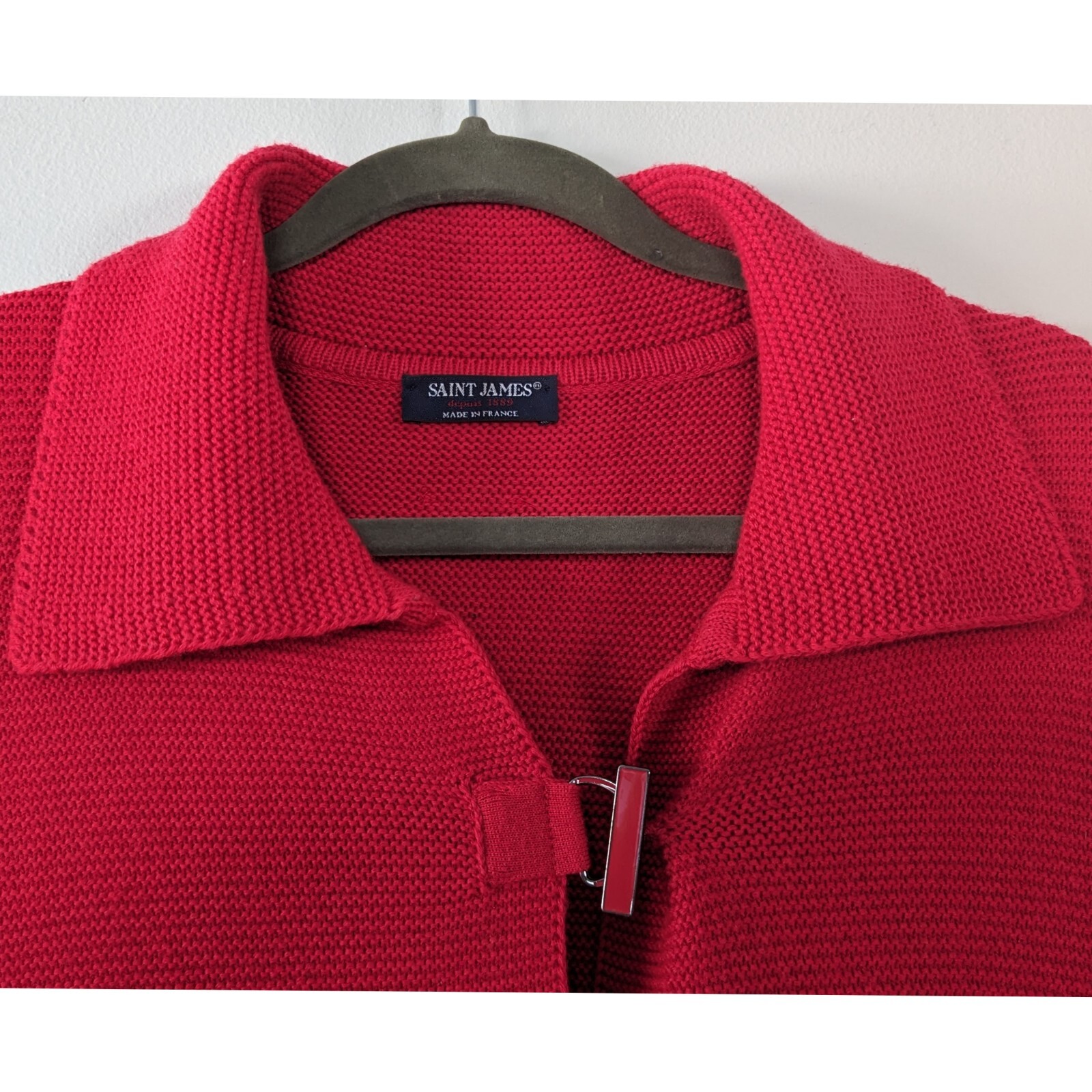 Saint James Toggle Cardigan Sweater Wool Blend Thick … - Gem