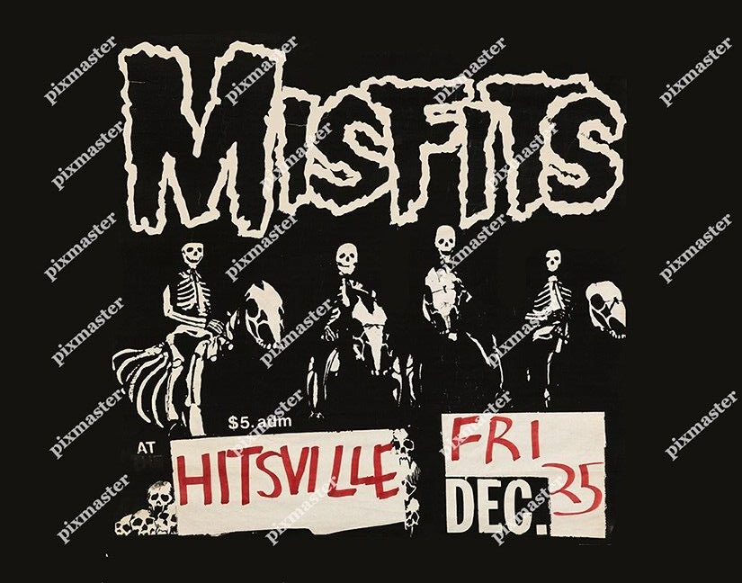 MISFITS 1981 HITSVILLE CONCERT 11 X 14 HORROR PUNK DEATH ROCK POSTER ...