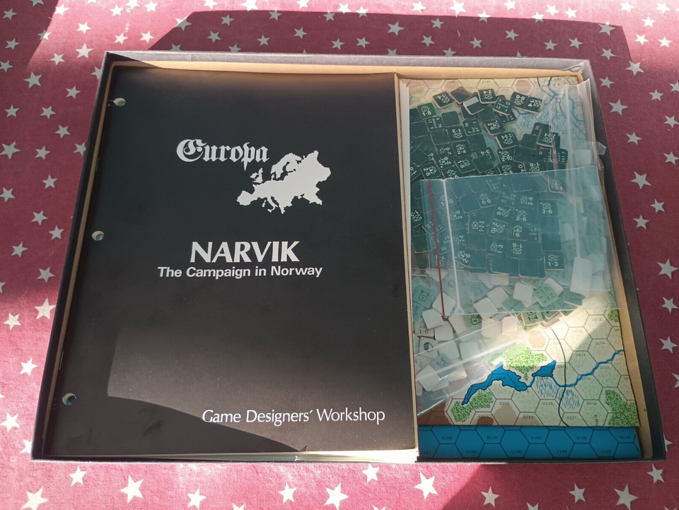 Europa The Campaign in Norway Narvik, Board Game, GDW 1980 Punched Copy ...