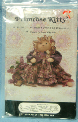 NIP Gooseberry Hill PRIMROSE KITTY Cat Stuffed Doll Sewing Craft ...