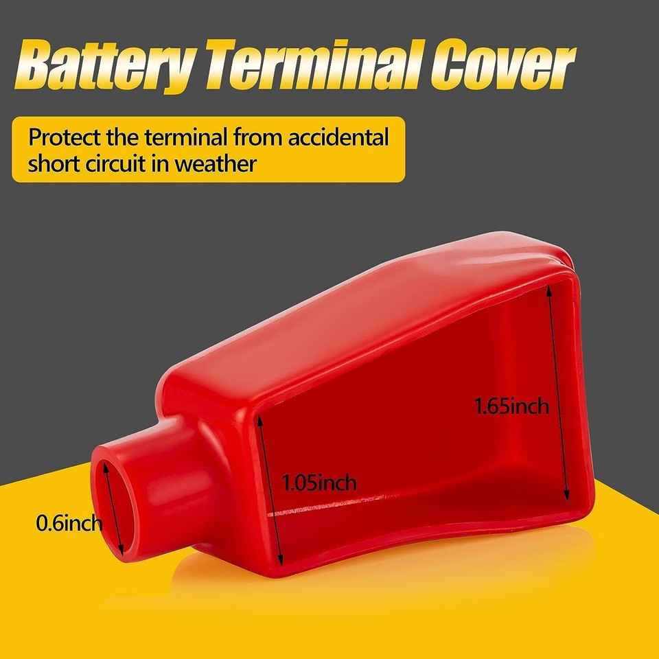 Battery Terminal Insulating Protector Boat Cars Battery Cable Covers ...