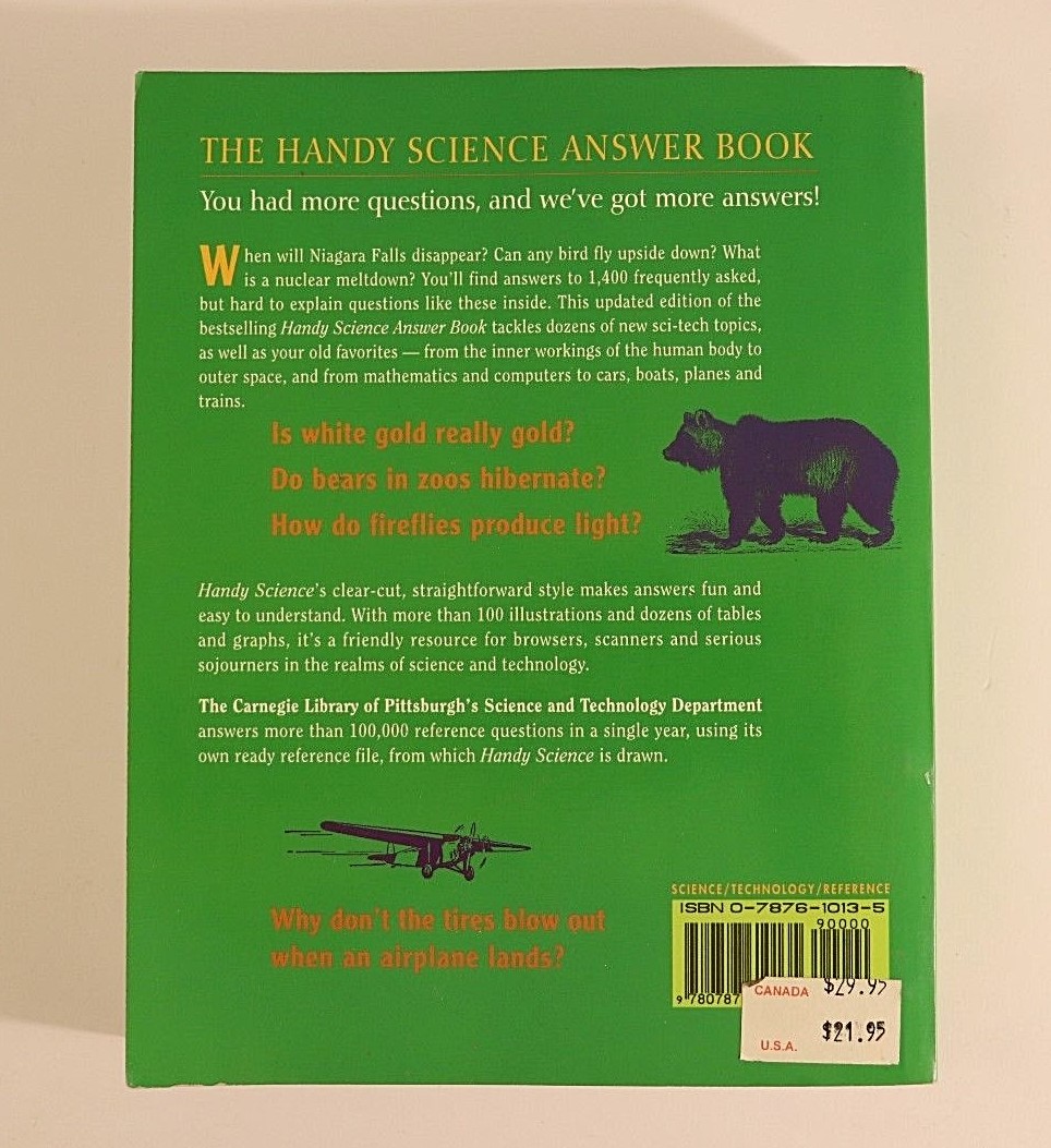 Handy Answer Book The Handy Science Answer Book Carnegie Library of ...