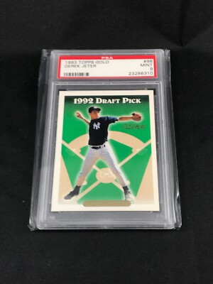 1993 TOPPS GOLD #98 DEREK JETER ROOKIE CARD NEW YORK YANKEES PSA 9 MINT ...