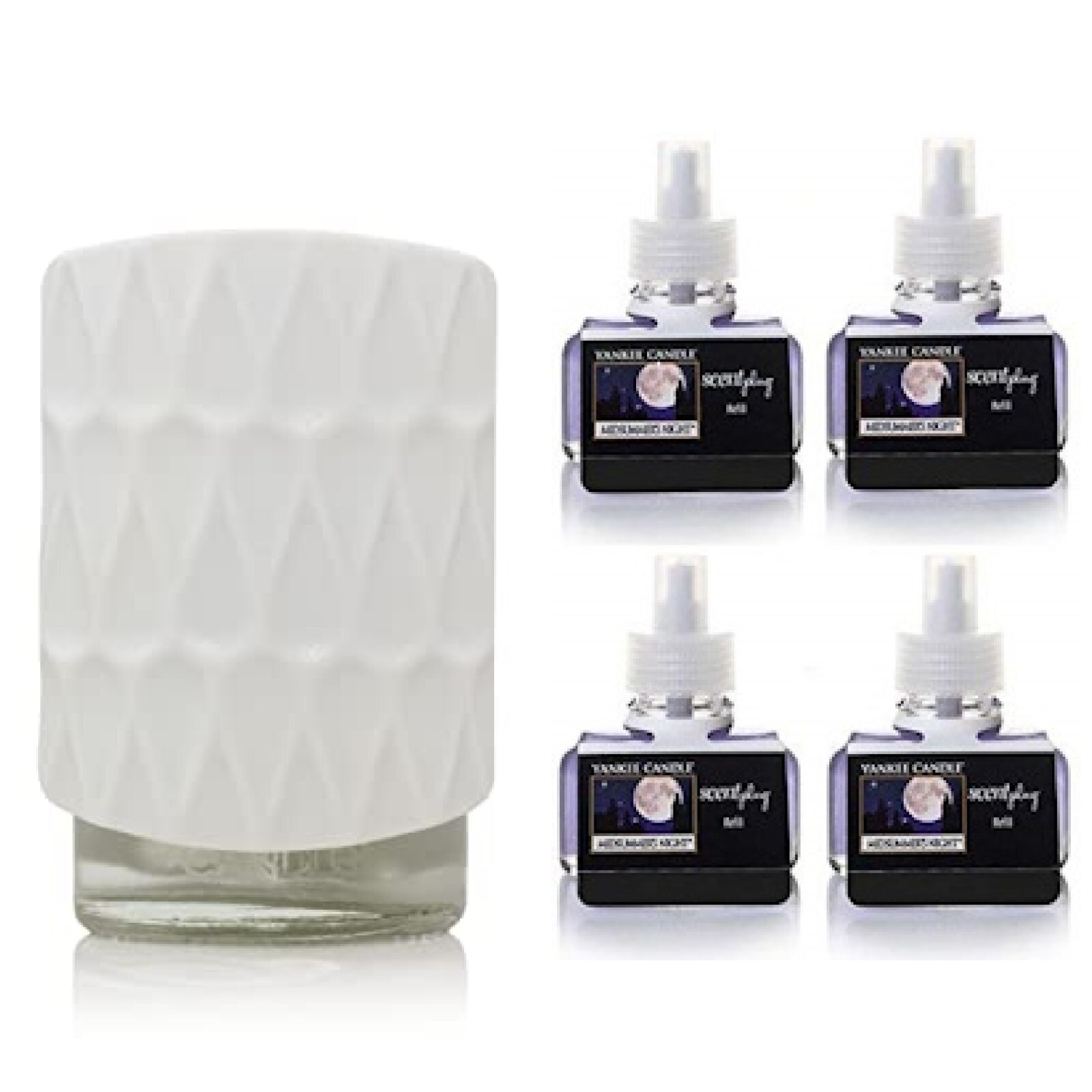 Yankee Candle - Diffuser & 4 Pack Of Scent Plugs - Midsummer's Night ...