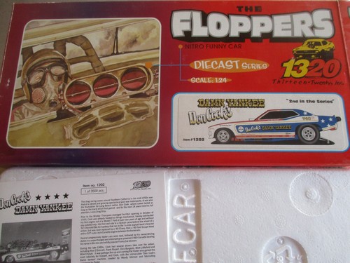 1320 FLOPPERS 1202 CUDA FUNNY CAR DAMN JANKEE 1:24 W/BOX MORE LISTED ...