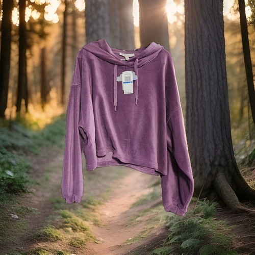 Hippy Rose Dream Fleece Purple Crop Top Pull Over Sweater Soft Cozy ...