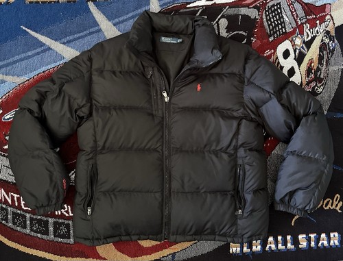 Polo Ralph Lauren Jacket RL/250 Down Puffer Zip Men’s XL Black VTG ...