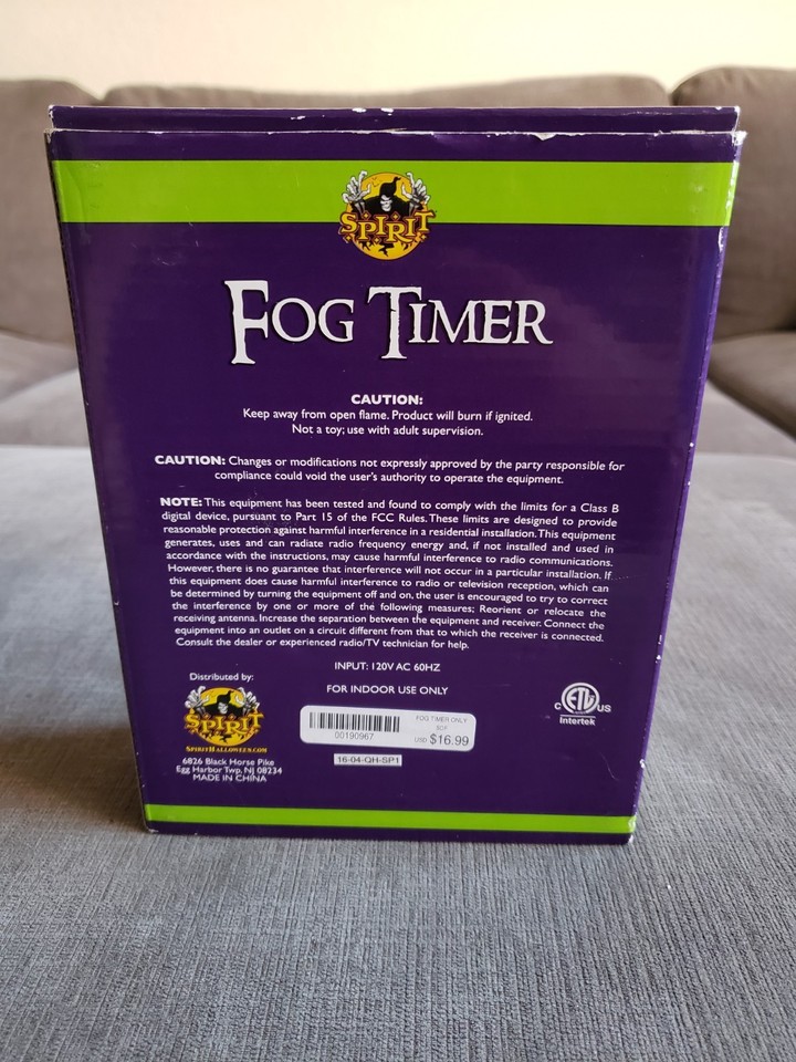 Brand New - Spirit Halloween Fog Machine Timer For Spirit Machines | eBay
