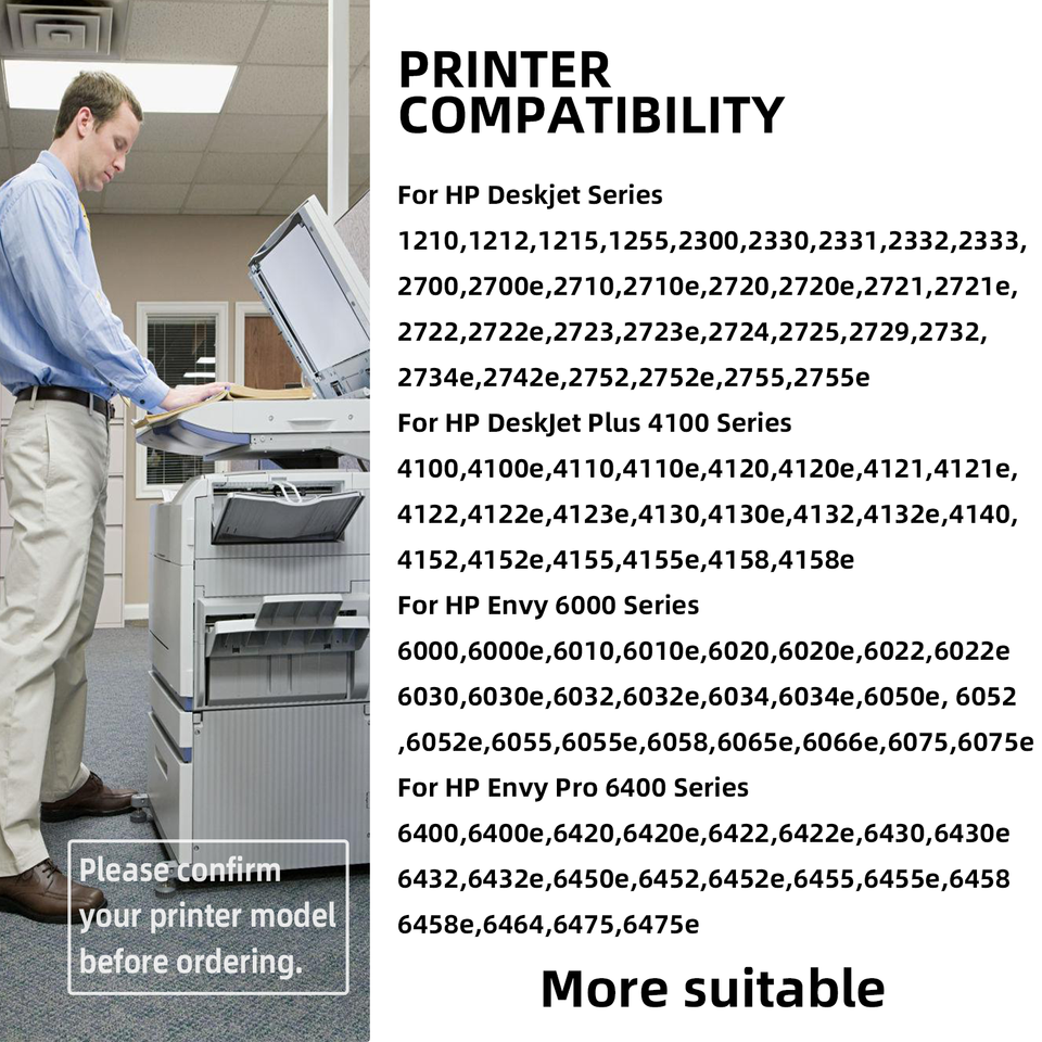 1-3PK 67-XL 67XL XXL Black & Color Ink for HP Deskjet 4155e Plus 4122 ...