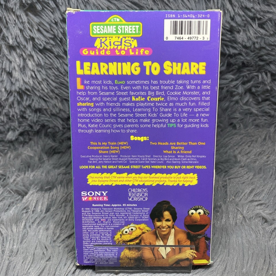 Sesame Street - Kids Guide to Life: Learning to Share VHS Tape 1996 ...