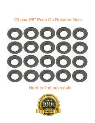 20 Pack 3/8", Push On Pal Nut - Steel Phosphate + Oil Wheel Retainers ...
