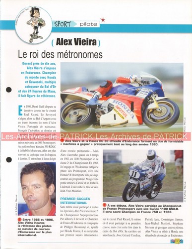 Alex VIEIRA : Pilote Course Grand Prix GP Vitesse Joe Bar Team Fiche ...