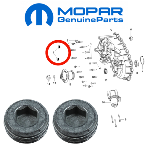 2X MOPAR 68001627AB BOÎTE DE VITESSES DISTRIBUTION BOUCHON REMPLISSAGE ...