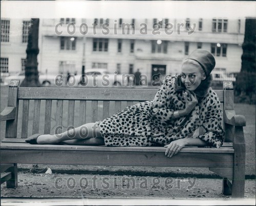 1965 Model Patricia Rood of S Africa in Cheetah Skin Coat Press Photo ...
