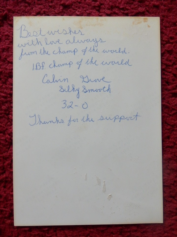 BOXER CALVIN GROVE AUTOGRAPHED PHOTO | eBay