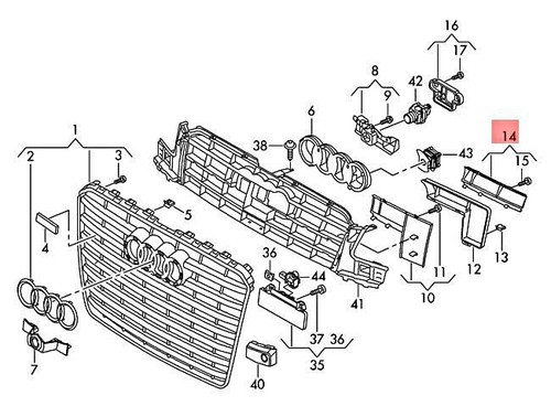 Genuine Reinforcement Right AUDI A8 S8 Quattro 4H0853480B | eBay