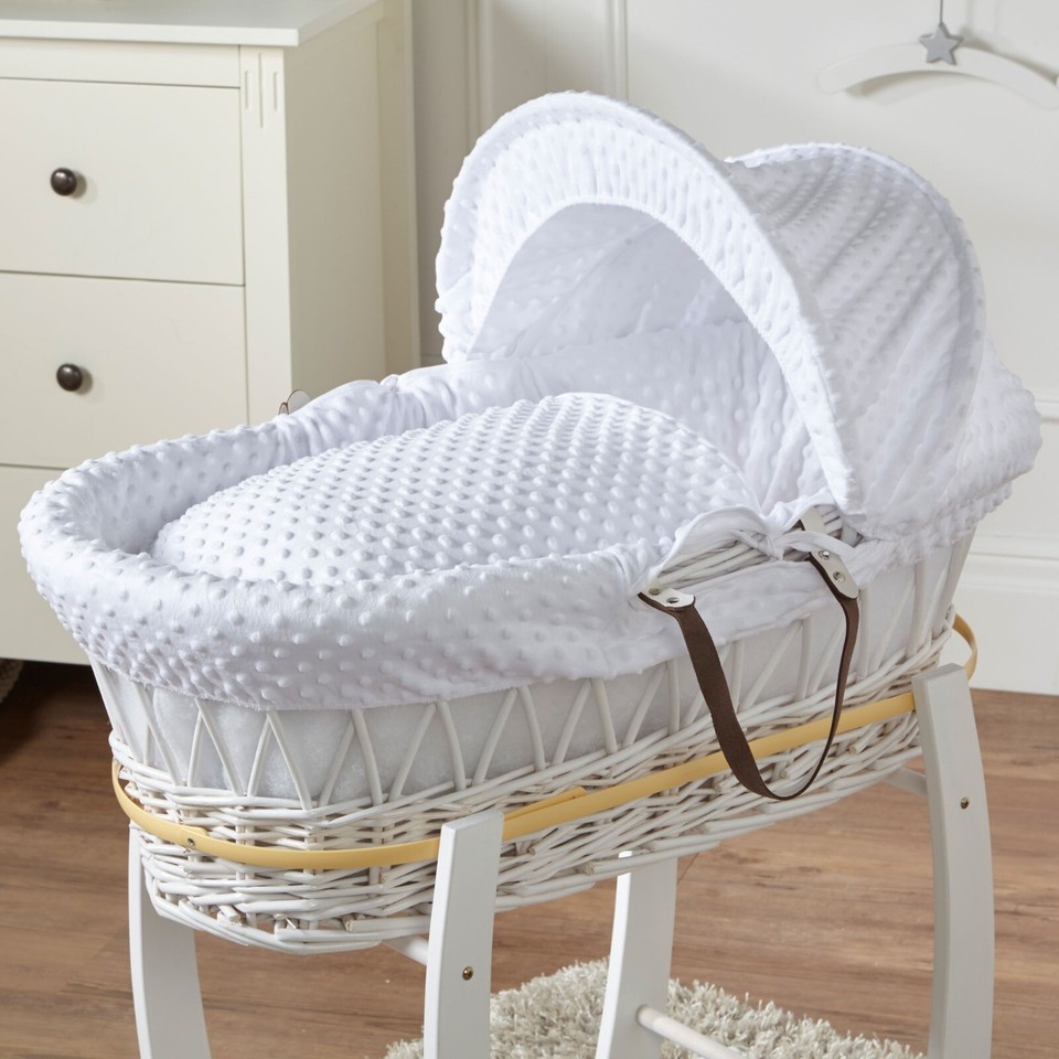 Baby Moses Basket Wicker | Bedding And Mattress Included | eBay