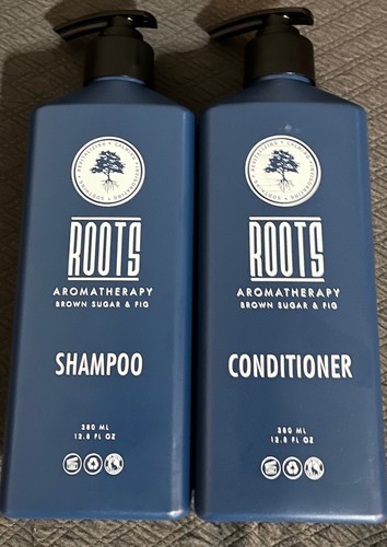 2 Bottles ROOTS Aromatherapy SHAMPOO/CONDITIONER Brown Sugar & Fig 12.8 ...