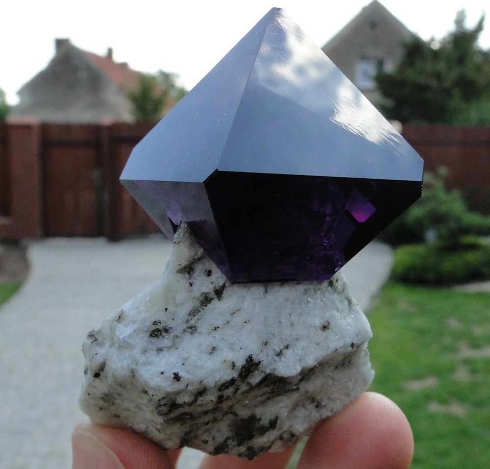 Amazing Nice - TOP Luster Deep Purple ALUNITE crystal on MATRIX from ...