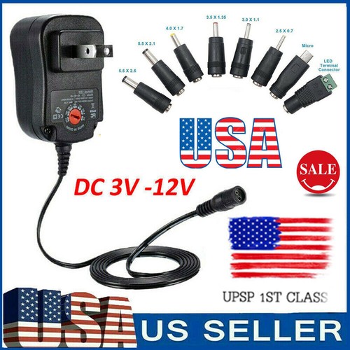 Universal AC to DC 3V~12V Adjustable Power Adapter Supply Charger ...