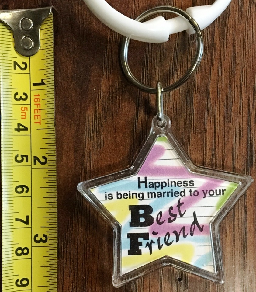Happiness Is Being Married To Your Best Friend Key Chain Keyring NOS ...