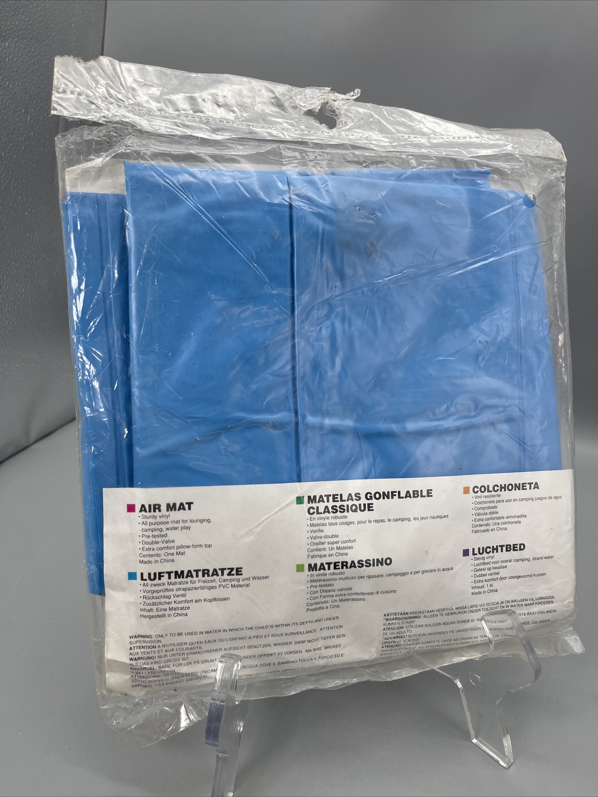 VTG Intex The Wet Set Inflatable Air Mat Pool Float Blue Raft 72x27 ...