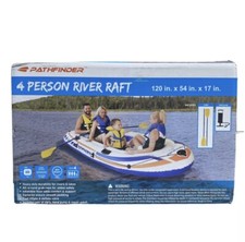 Tobin Pacific Lounge Island 4 Person River Raft Inflatable Boat for ...