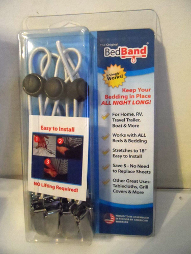 New Sealed Bed Band the Original Bed Sheet Holder Gripper 4 Bands USA ...
