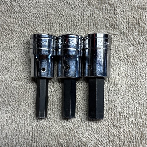 Snap-On 3/8" Drive 1/4 5/16 3/8" Hex Socket Drivers set of 3 FA8A FA10B ...