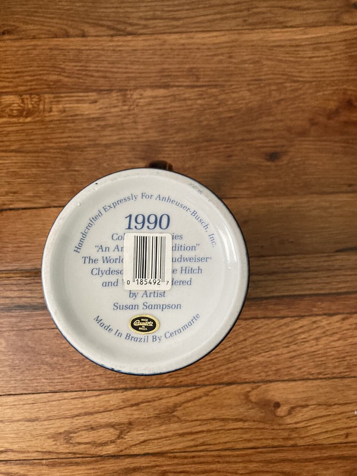 Budweiser Stein 1990 By Artist Susan Sampson | eBay