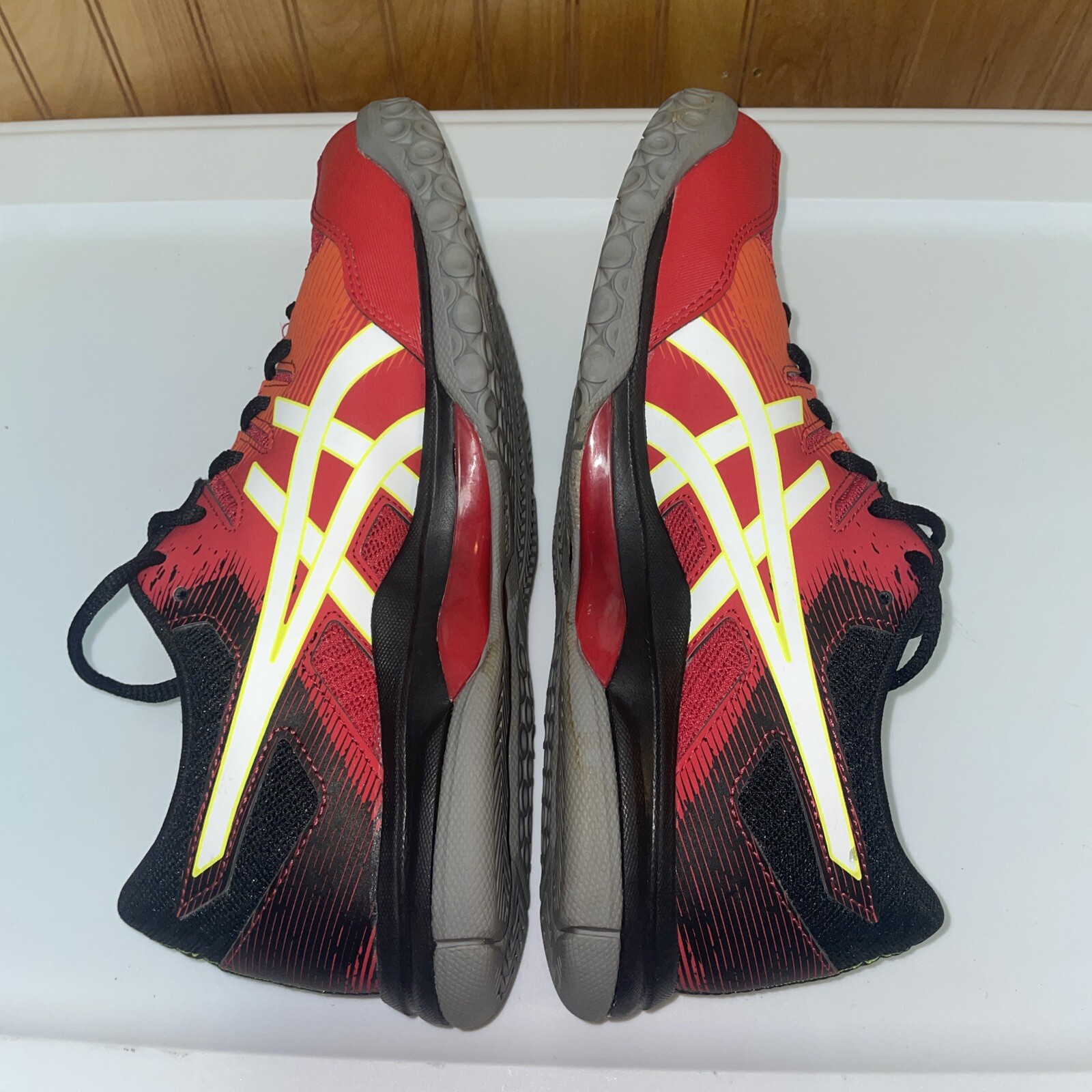 Asics GEL Rocket Mens Red Black Volleyball Court Shoe… - Gem