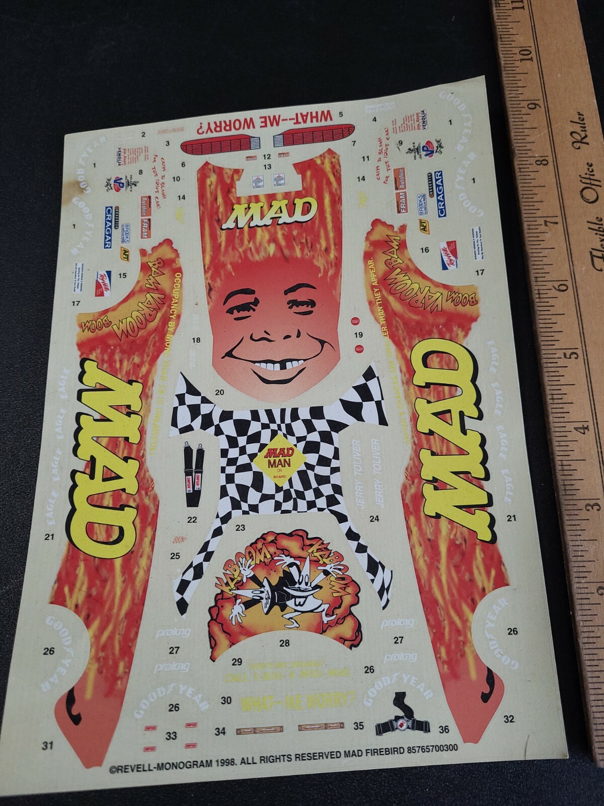 Vintage NOS Hotrod Model Car Decal Mad Magazine 1998 | eBay